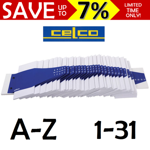 NEW Celco Letter Paper Sorter On Wooden Base Office Filing A-Z 1-31 ...