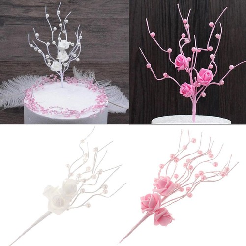 Foam Rose Cake Topper Birthday Party Decoration Cupcake | eBay