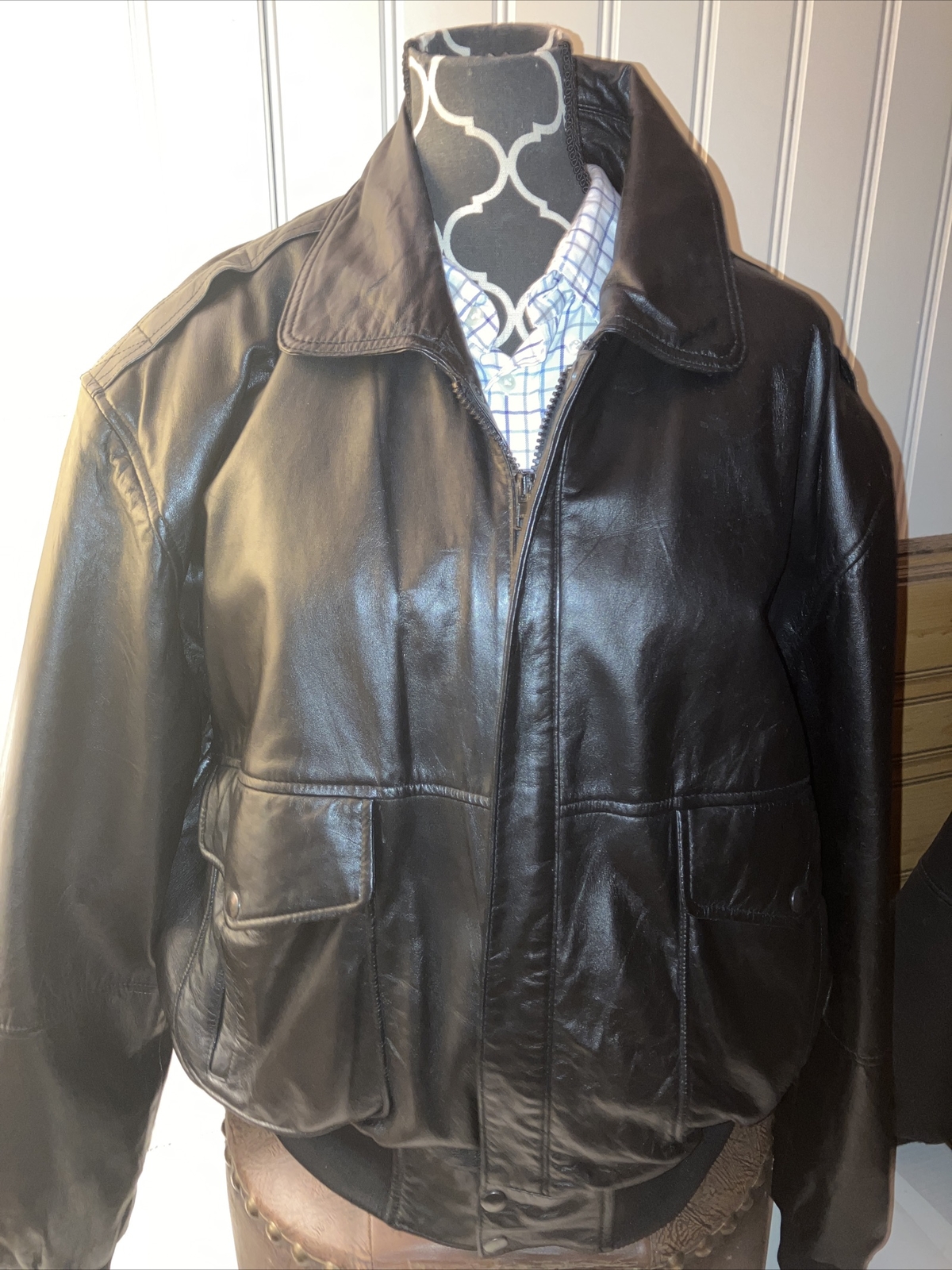 Bomber Jacket,Leather,Mens ,XL,B2 Bomber | eBay