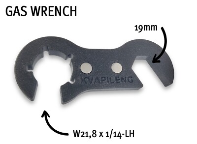 Gas key wrench for Camper Wohnmobil Caravan Grill gas bomb propane 19mm ...