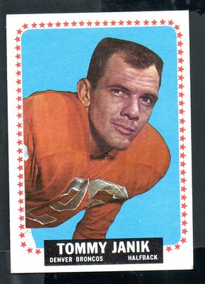 1964 Topps Football Card #49 Tommy Janik-Denver Broncos Near Mint Card ...