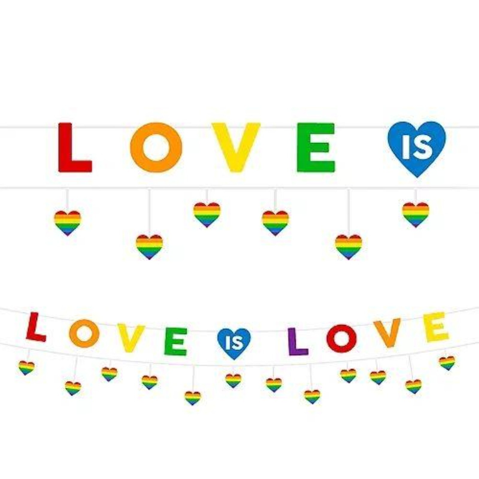 Love is Love Letter Banner Pack Pride Party Celebrate Love LGBTQ+ ...