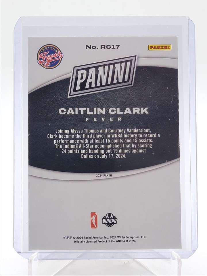 CAITLIN CLARK 2024-25 PANINI BLACK FRIDAY WNBA ROOKIE FEVER RC Q1940 | eBay