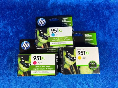 NEW! Lot of HP 951XL Cyan / Magenta / Yellow Cartridges (3x) Expired ...