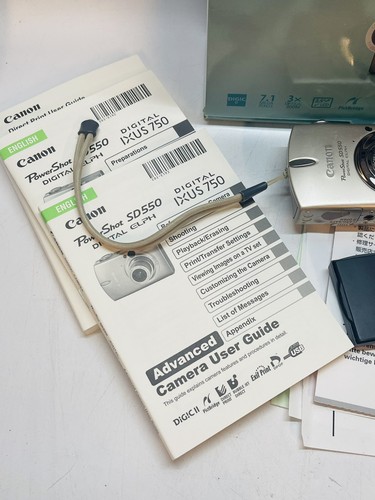 Canon Power Shot SD550 Digital Elph Silver Camera Tested Working No ...