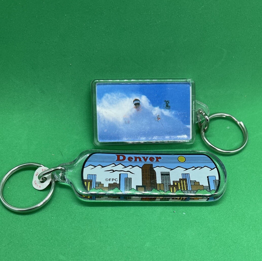 Vintage Keychain Lot 1990s Colorado Lucite Thermometer Breckenridge ...