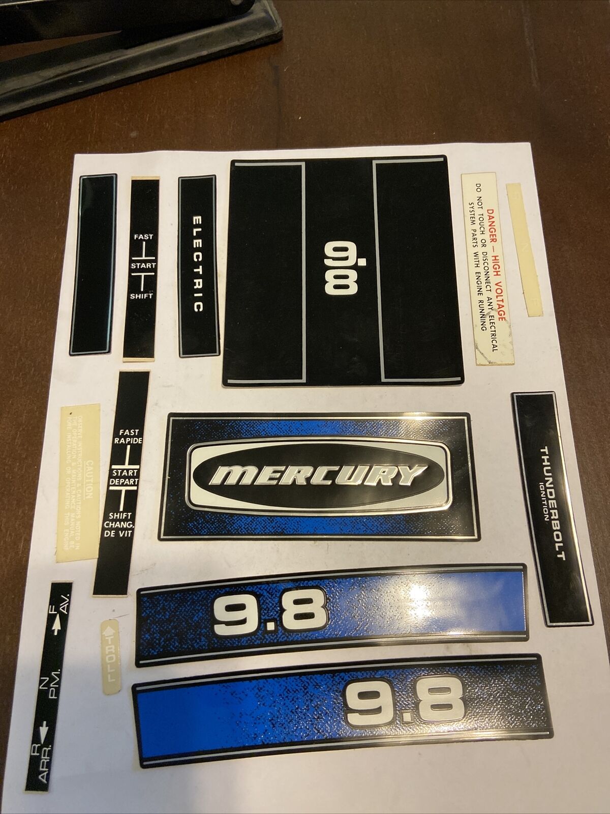 B12 89571A80 NOS Mercury Decal Set (Blue) Merc 9.8 - NLA | eBay