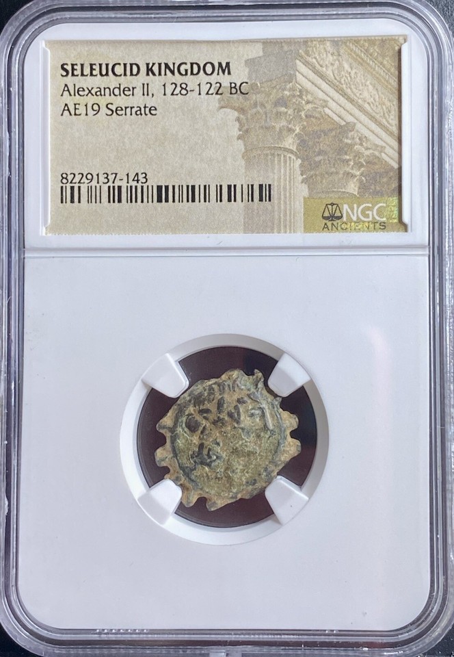 NGC Ancient Greek Seleucid Kingdom Certified 128-122BC Coin Alexander ...