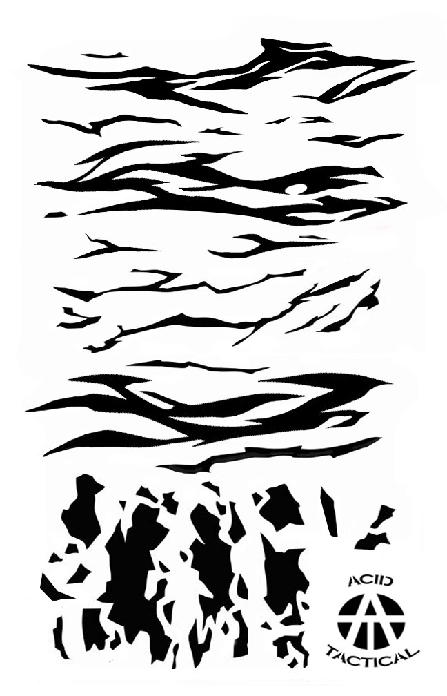 Tiger Stripe Pattern Stencil