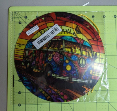 VOLKSWAGEN BUS PLASTIC SUNCATCHER ART CIRCULAR | eBay