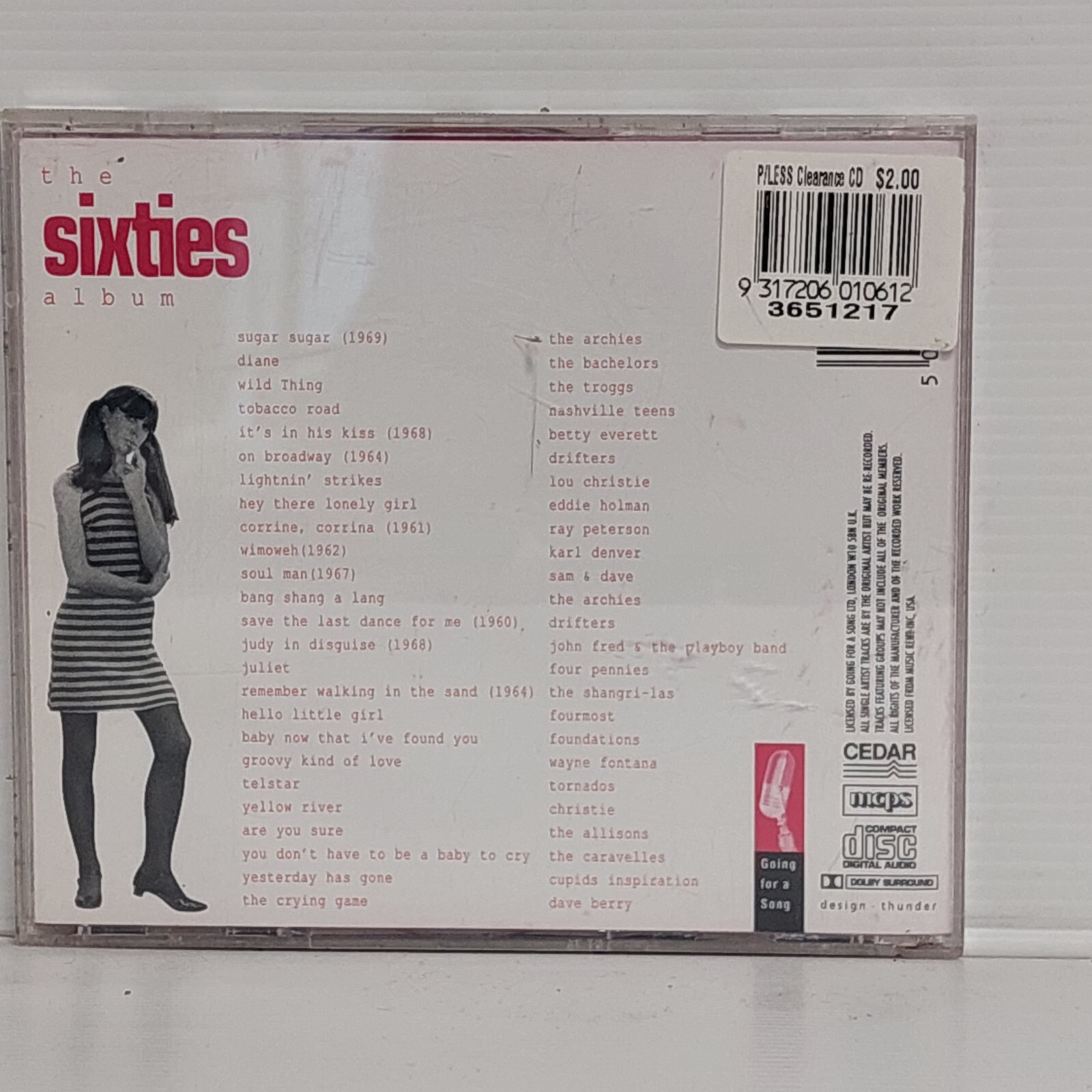 The 60s Album Volume 1 Going For a Song 60s 25 Great Sixties Tracks CD ...