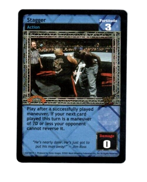 WWE Raw Deal Card: Stagger-SS-Tazz | eBay