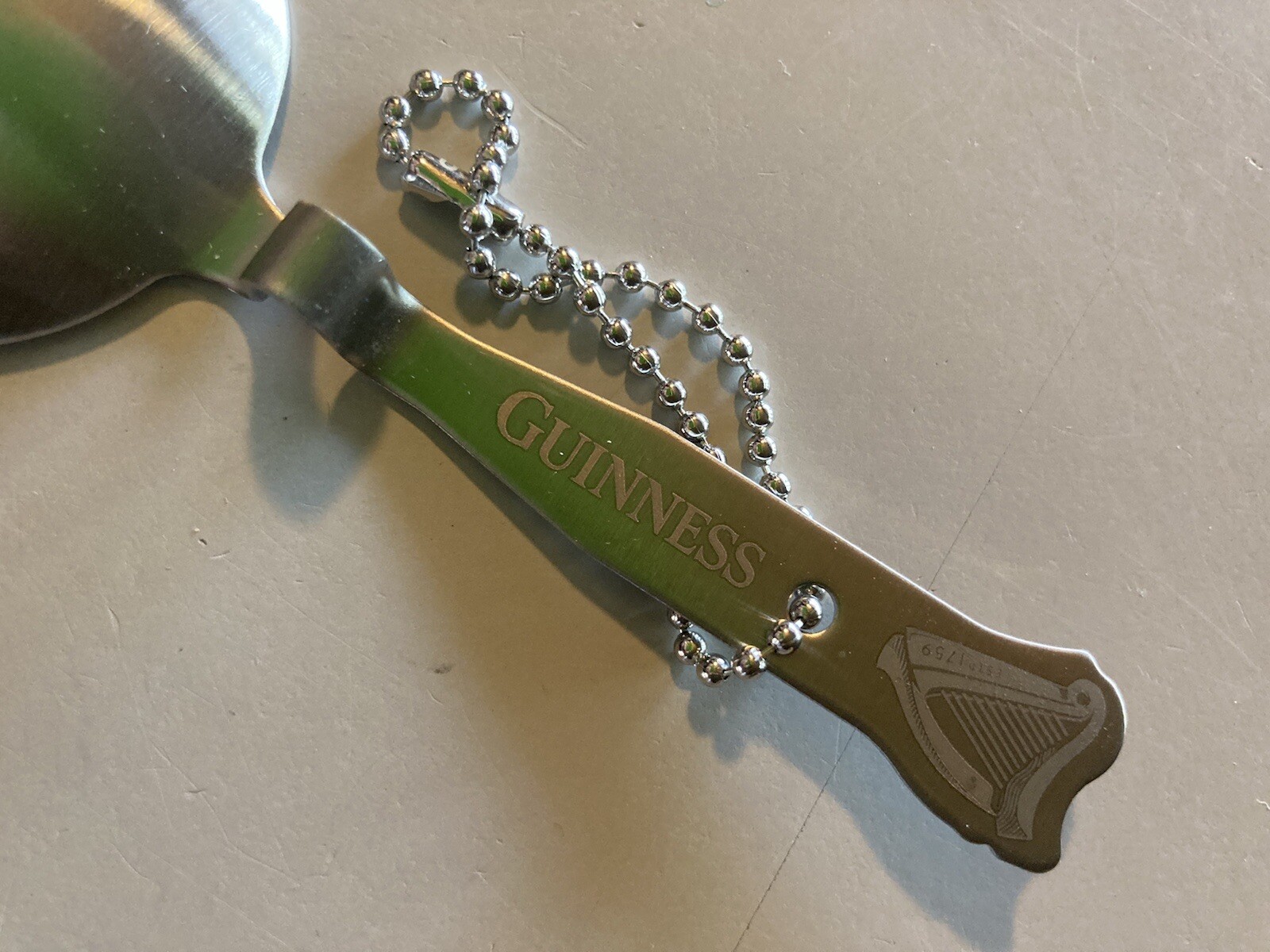 NEW (3) GUINNESS Beer Black & Tan Bar Pouring Spoon Bass Key Chain ...