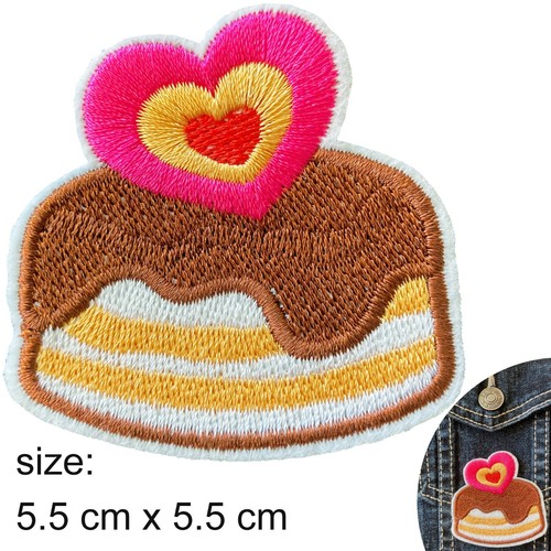 Cake Iron on patch love bake bakery baker sweet brown chocolate iron-on ...