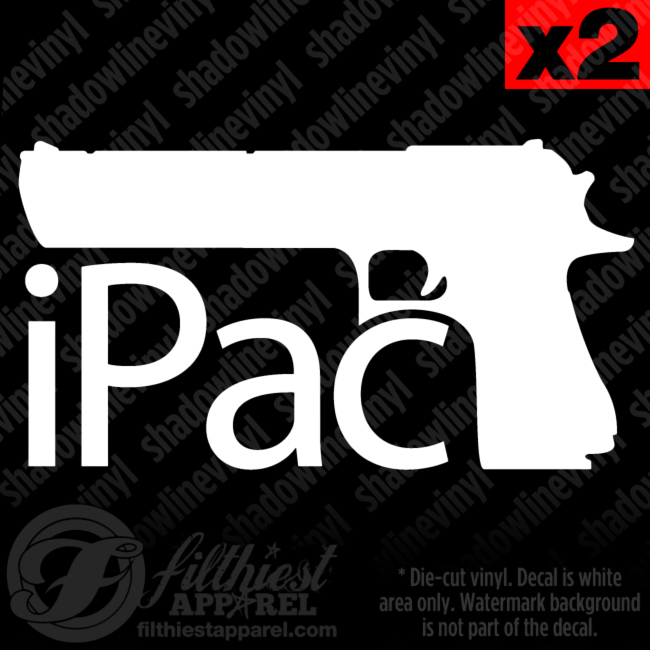 iPac Decal Vinyl Sticker Pro Hand Gun Molon Labe nra Self Defense 1911 ...