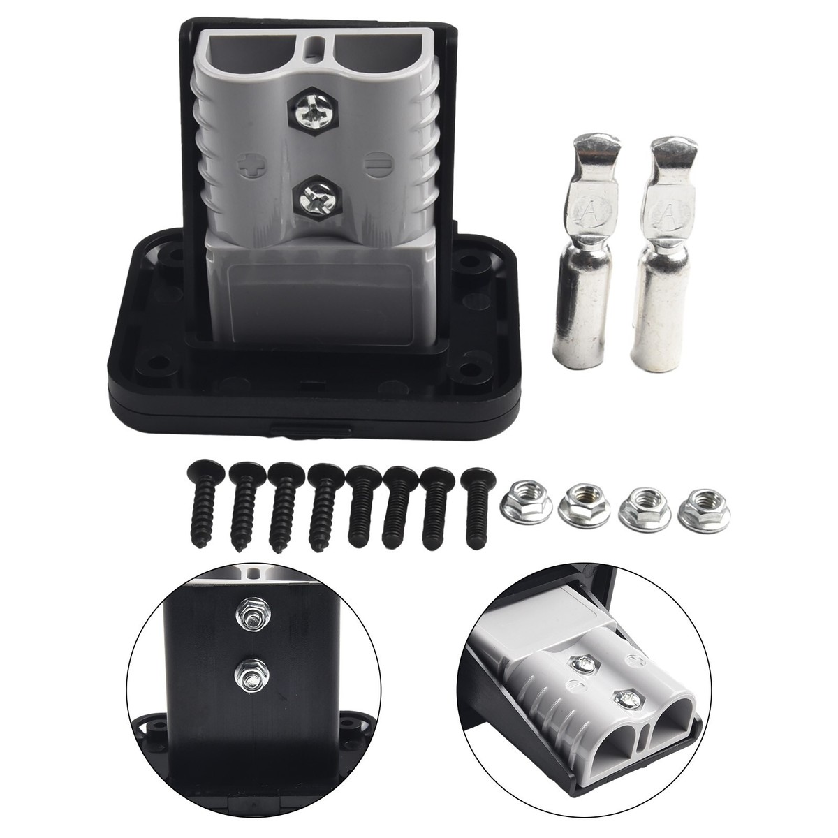 Base Flush Mount Connector Panel Assembly Pedestal Mount Silver Plated