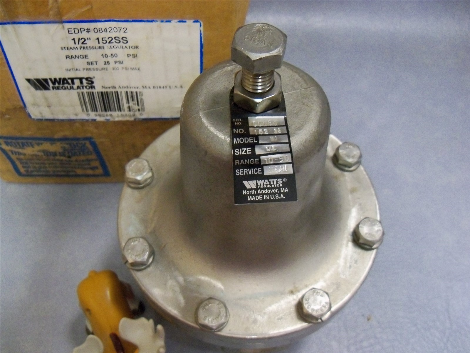 152SS1050 Watts Regulator 152SS 1/2" Steam Pressure CF8M Regulator 10 ...