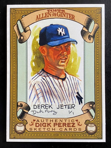 Derek Jeter 2007 Topps Allen and Ginter "Dick Perez Sketches" #19 of 30 ...