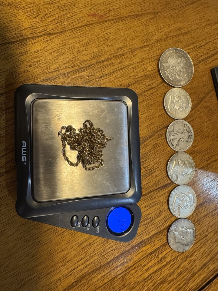 Scrap 10k Gold (3.5 Grams) And Silver Lot Coins/Sterling (207.45 Grams ...