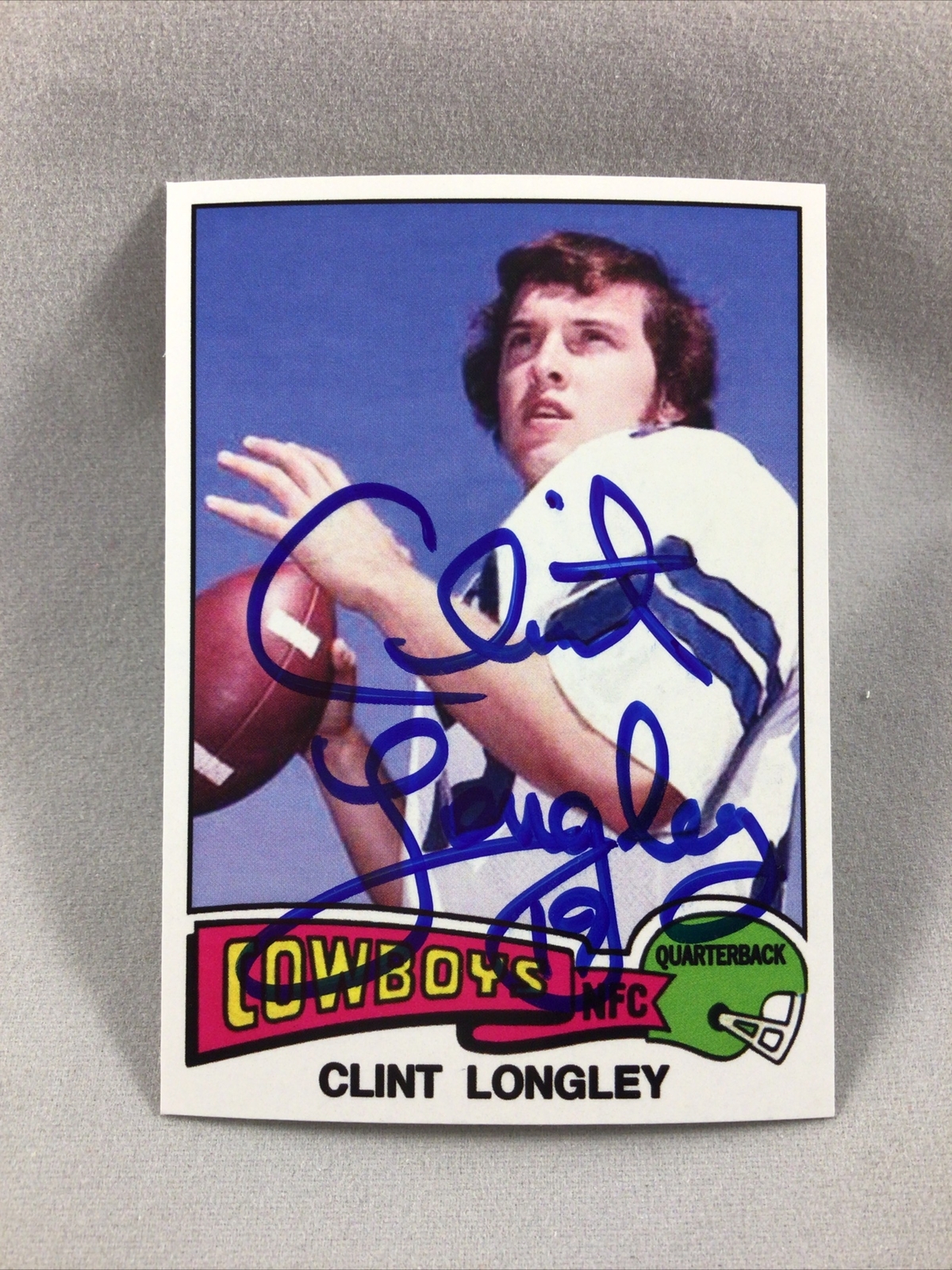 Clint Longley Custom Retro Dallas Cowboys Autographed Card | eBay