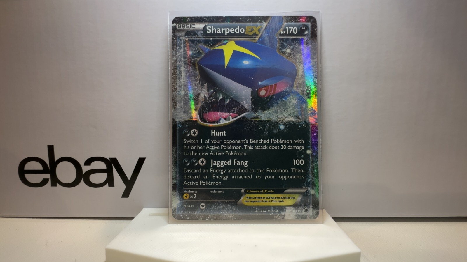 Pokemon TCG SHARPEDO Ex Ultra Rare 91/160 XY Primal Clash Holo NM | eBay