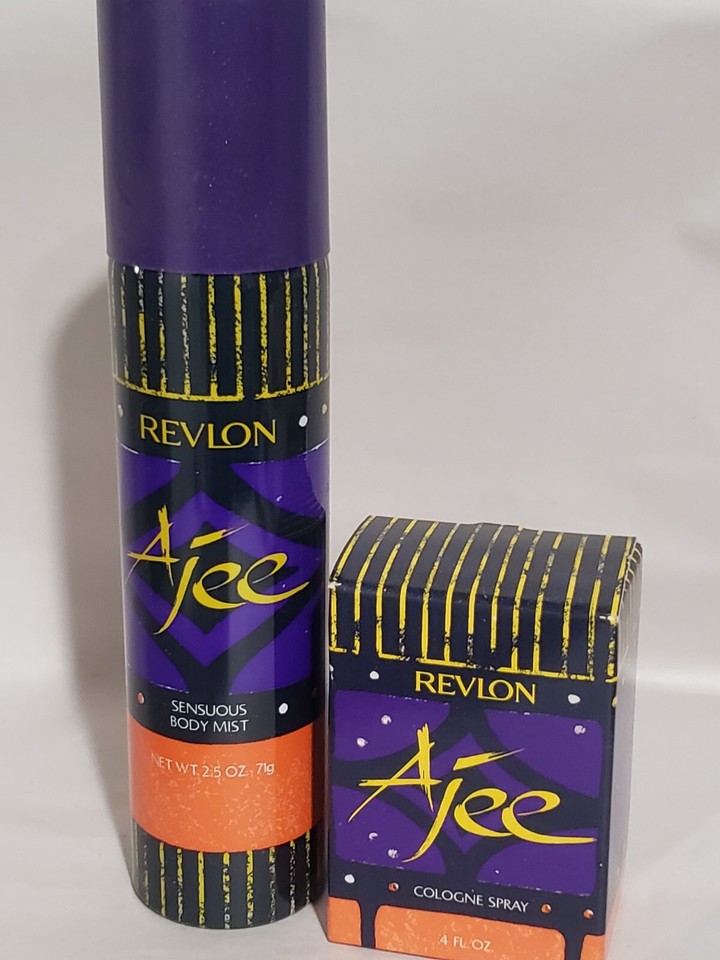 2X-- bottles Revlon AJEE Cologne Spray 0.4 fl oz PLUS Body Spray 2.5 oz ...