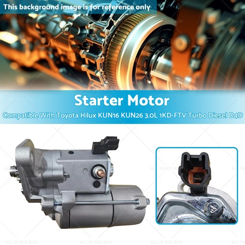 Starter Motor Suitable For Hilux KUN16 KUN26 3.0L 1KD-FTV Turbo Diesel ...