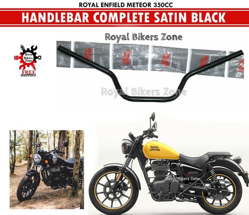 Royal Enfield "Meteor 350cc" "HANDLEBAR" COMPLETE SATIN BLACK | eBay