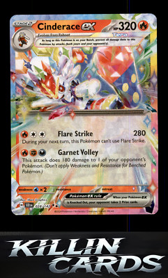 Cinderace ex - 028/142 028/142 Double Rare SV07: Stellar Crown Pokemon ...