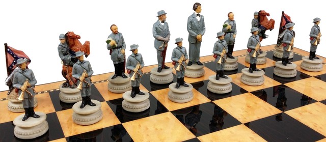 US Generals Civil War Set of Chess Men Pieces Hand Painted - No Board ...