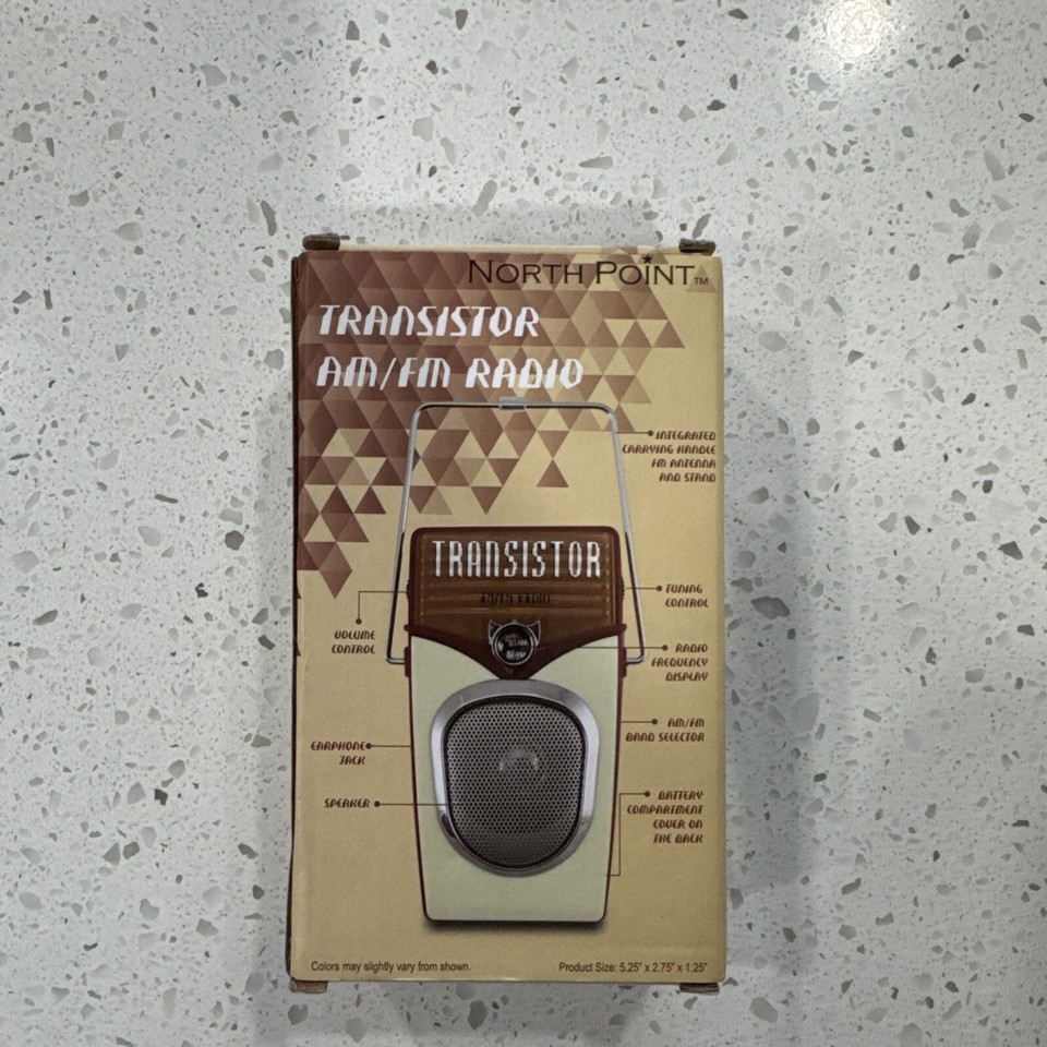 Classic Collection NORTHPOINT 1960 Retro Style AM/FM Transistor Radio w ...