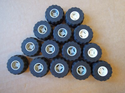 LEGO 14 X BALLOON TYRES 28290/56890 24MM X 12MM AND WHEELS 6014 11MM X ...