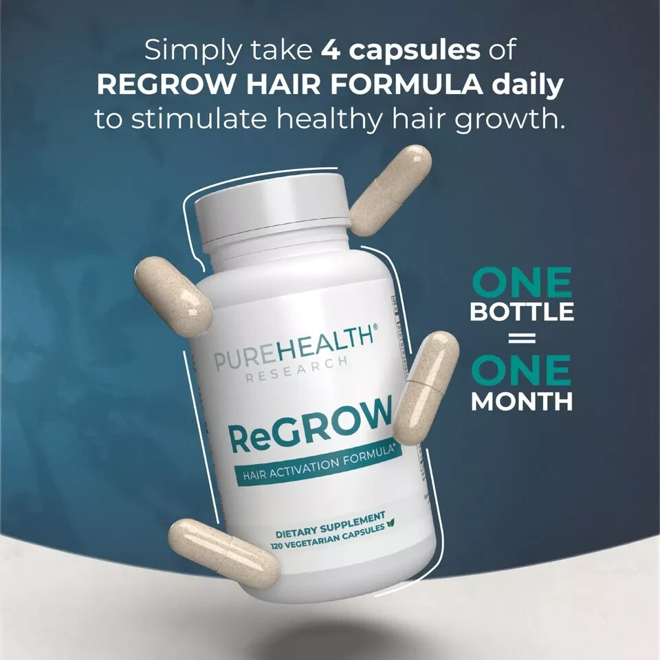 ReGrow Hair Growth Vitamins with Biotin – Hair Supplement for Thicker ...