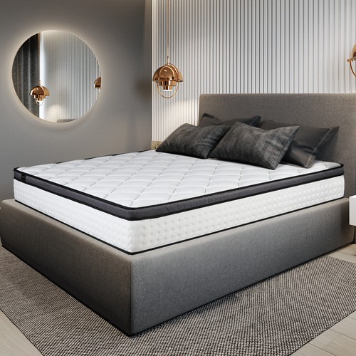 12" Twin Full Queen King Mattress Medium Firm Memory Foam Spring Bed in ...