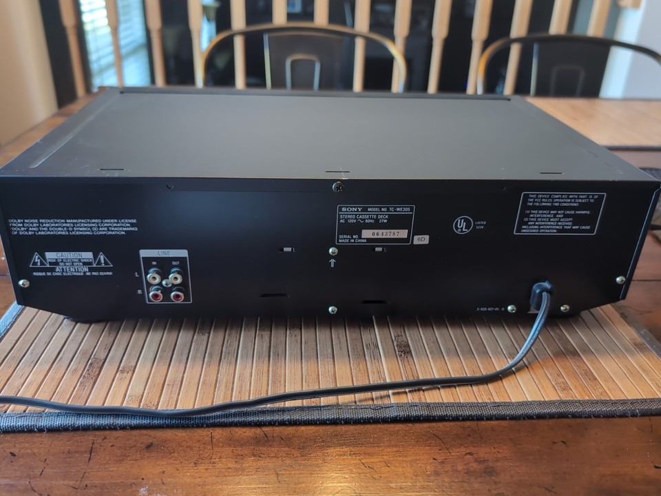 Sony TC-WE305 Dual Cassette Tape Deck Player & Recorder | Vintage ...