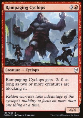 MTG Magic the Gathering Rampaging Cyclops (139/296) Dominaria NM | eBay