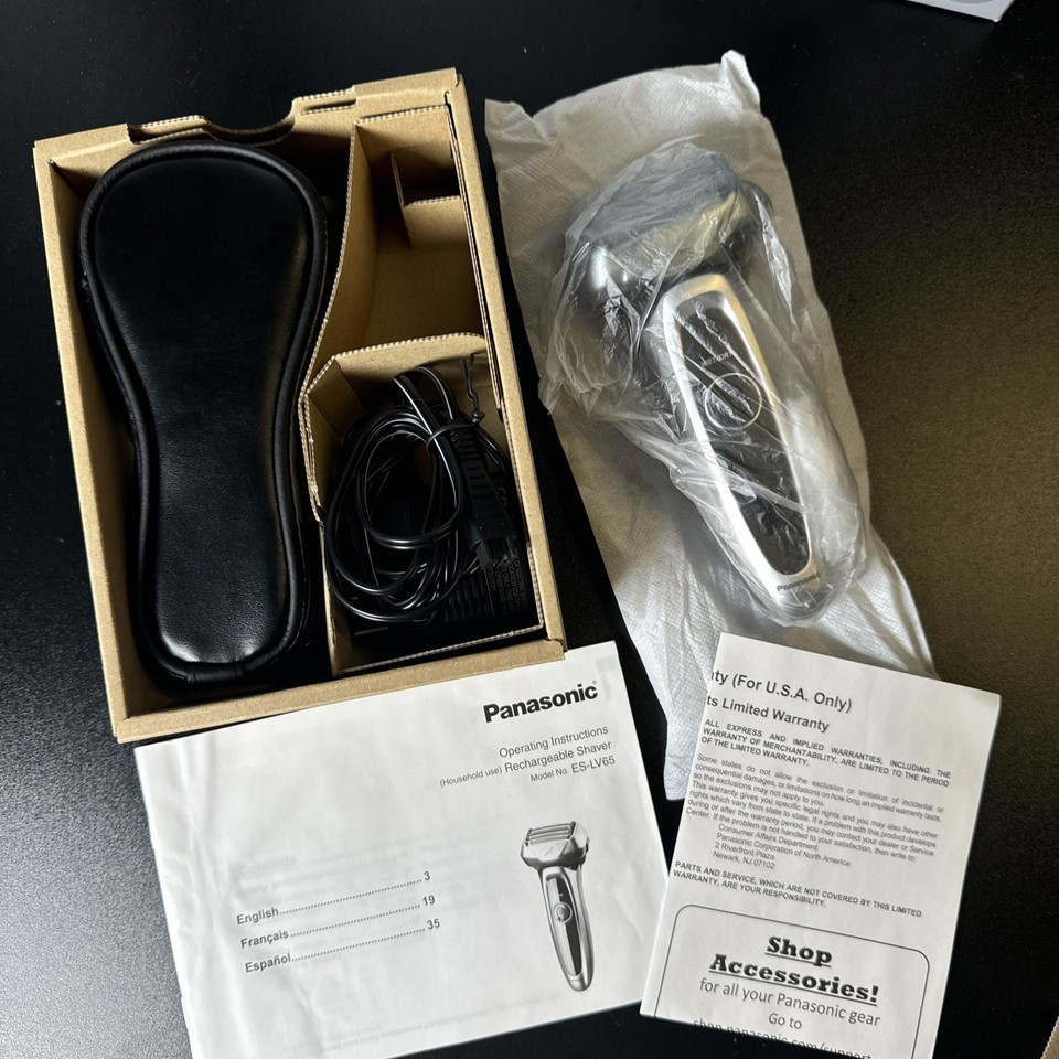 Panasonic ARC 5 Electric Rechargeable Razor 5-Blade Cordless Shaver ES ...