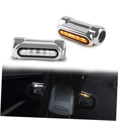 Highway Bar Lights Turn Signal for Harley, Chrome LED Crash Bar Driving ...