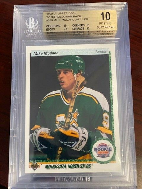 1990 -91 Upper Deck #346 Mike Modano Rookie BGS 10 PRISTINE! POP 1 | eBay
