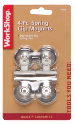 4 PC METAL Strong Magnetic Spring Clips Clamp Set Brand New In Package ...