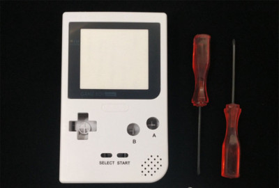 GBP Nintendo Game Boy Pocket Housing Shell GLASS Screen Lens White USA ...
