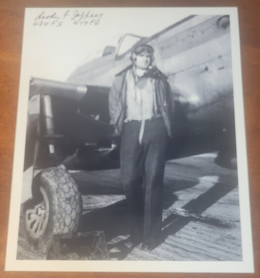 Arthur Jeffrey Autographed 8X10 glossy photo WWII Ace 14V 479th FG | eBay