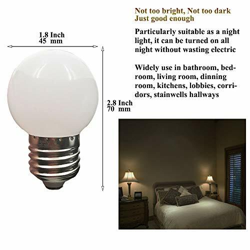 LED G14 Light Bulb 1 Watt Low Wattage Globe Small Light Bulbs 10W ...
