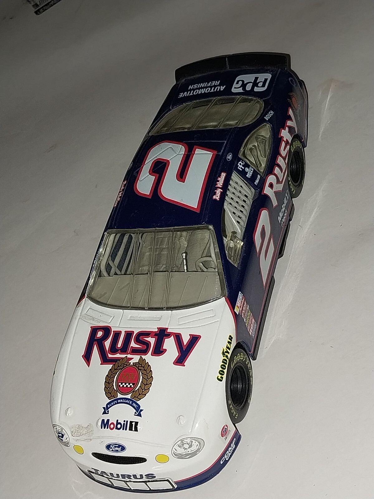 Vtg 1999 Hasbro Rusty Wallace #2 ‘98 Sports Car Ford Taurus Sponsors 1: ...