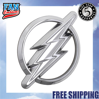 The Flash Logo 3D Car Badge (Chrome) | eBay