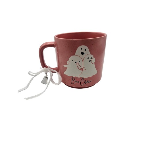 Halloween Mug Ghosts Pink Boo Crew Ghost Charm 18 oz NEW | eBay