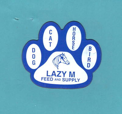 Vintage LAZY M Animal Feed and Supply Store Logo Refrigerator Magnet | eBay