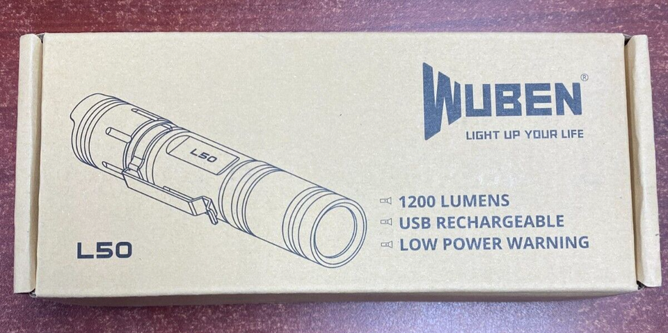 WUBEN L50 Rechargeable Flashlight High Lumens, 1200 Lumens Black | eBay