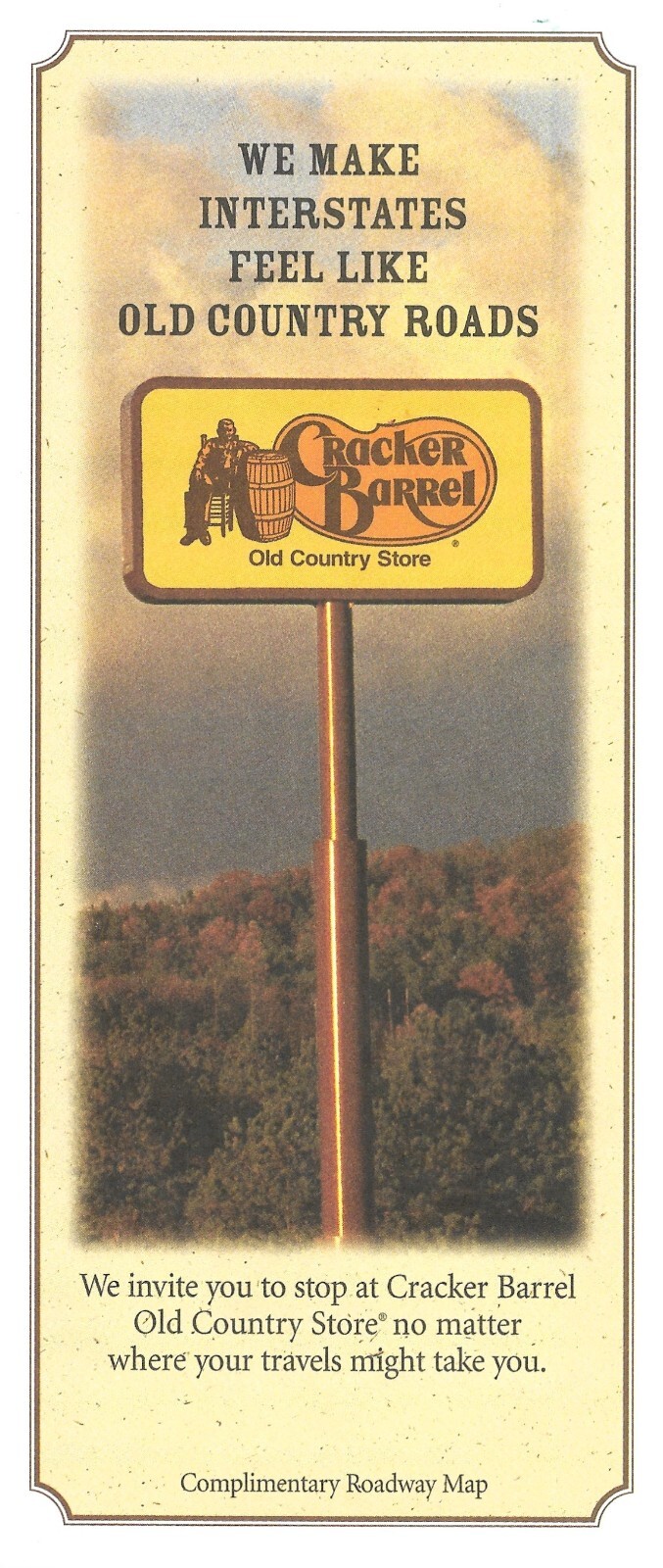 Cracker Barrel store location map 9/98 (1998) | eBay