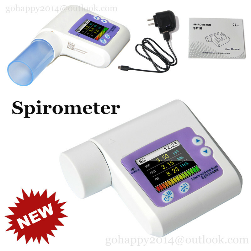 SP10 Handheld Spirometer Lung Forced Vital Capacity,Pulmonary Function ...